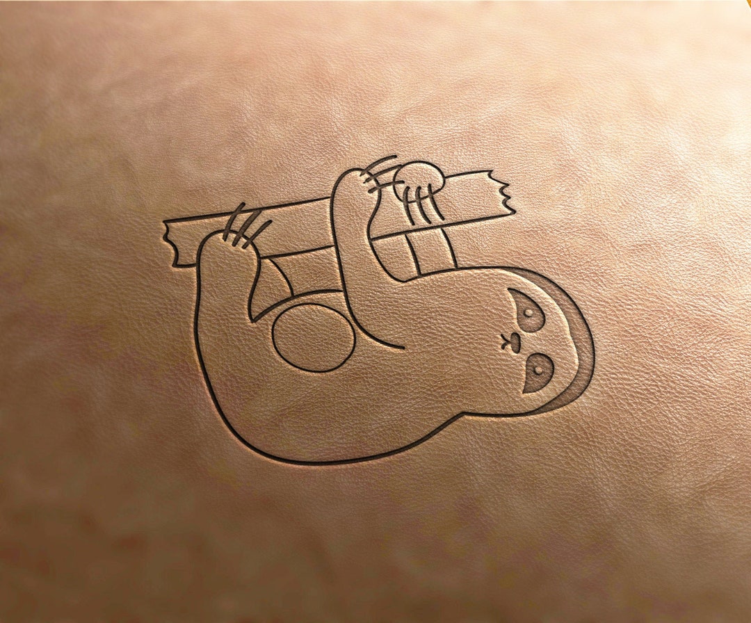 Leather Stamp Sloth, Delrin Leather Stamp, Leather Stamps, Leather ...