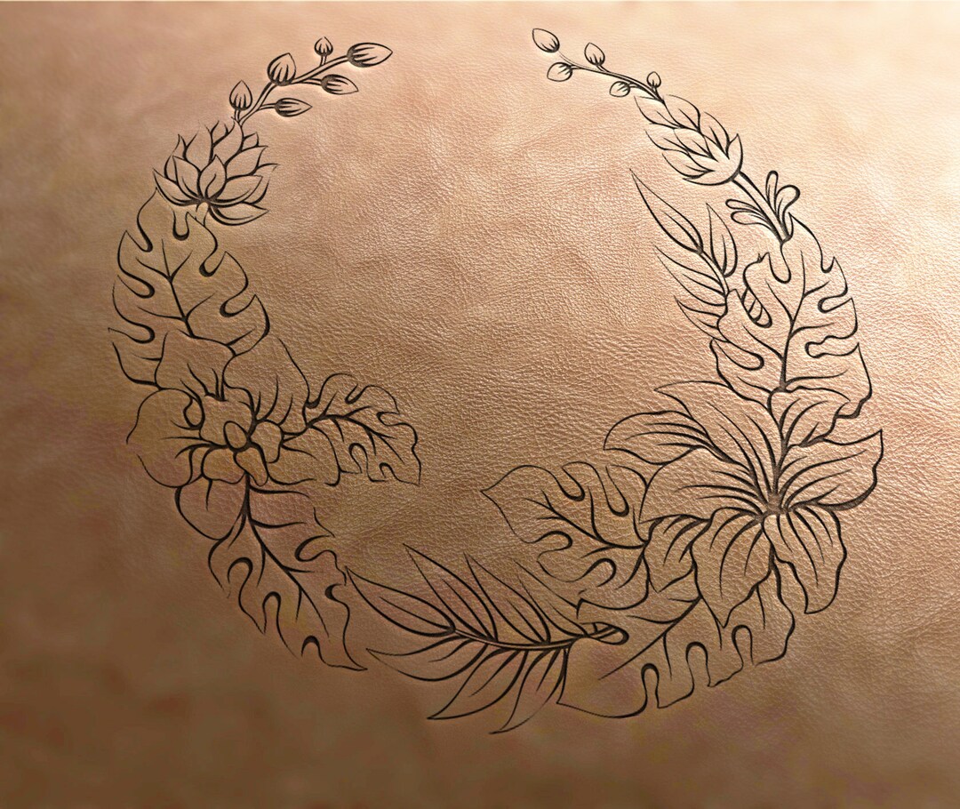 Leather Stamp (delrin Material) Flower Circle Stamp #4, Leather Stamps ...
