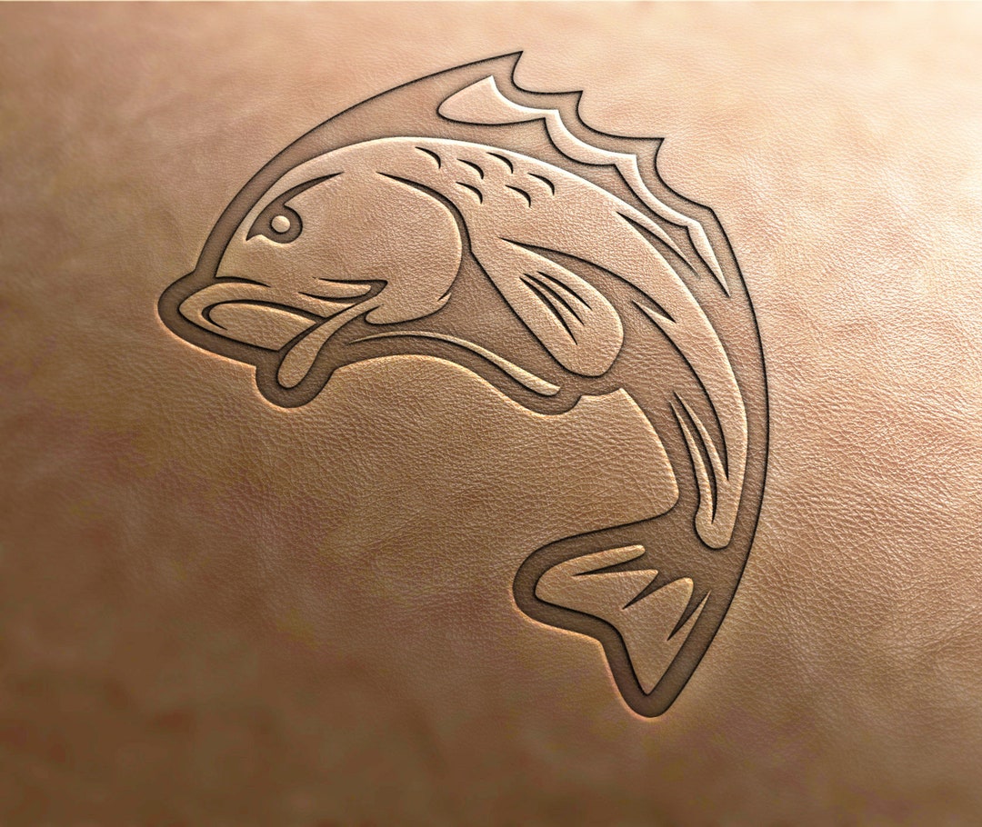 Leather Stamp (delrin Material): Fish Stamp,fisherman Stamp,leather ...