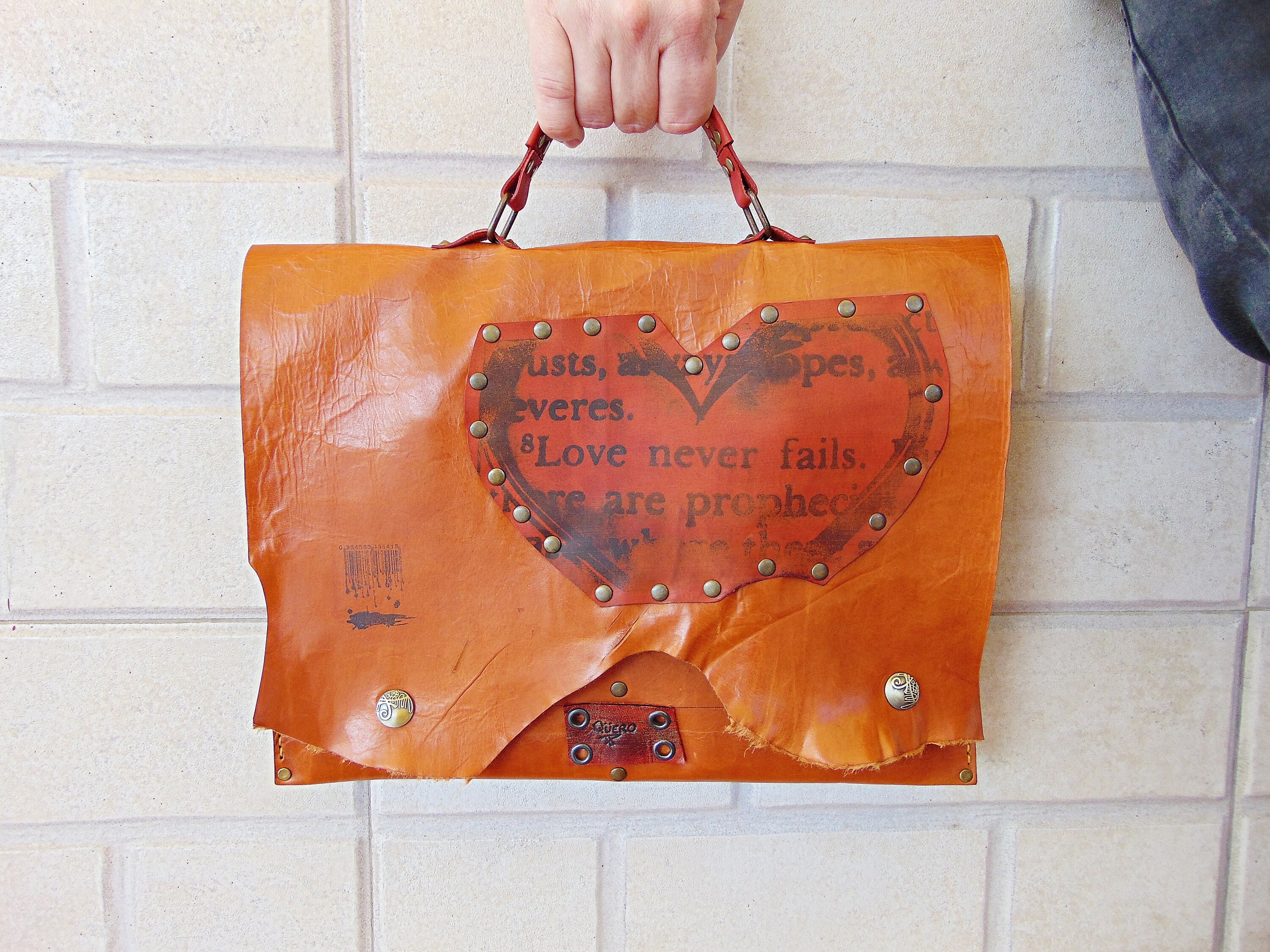 Leather Bag Unique Leather Briefcase for Ipad Unique Slim | Etsy