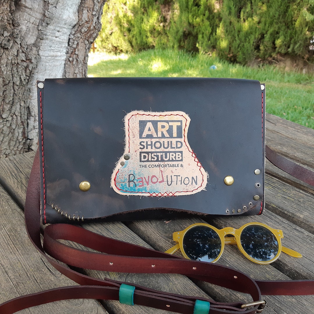 Unique Leather Bag Art Leather Purse Artistic Women Bag - Etsy