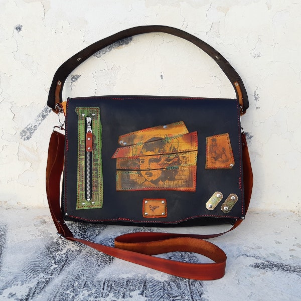 Leather Artist Shoulder Bag - Etsy