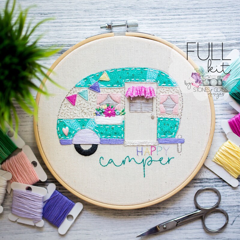 Camping Embroidery - Etsy