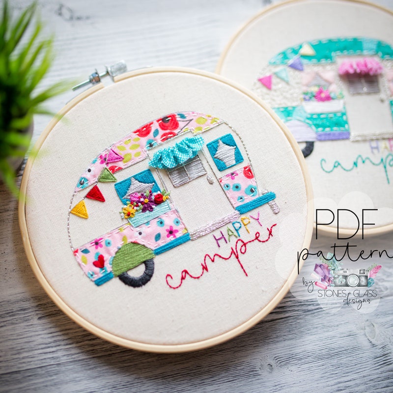 Camper Embroidery - Etsy
