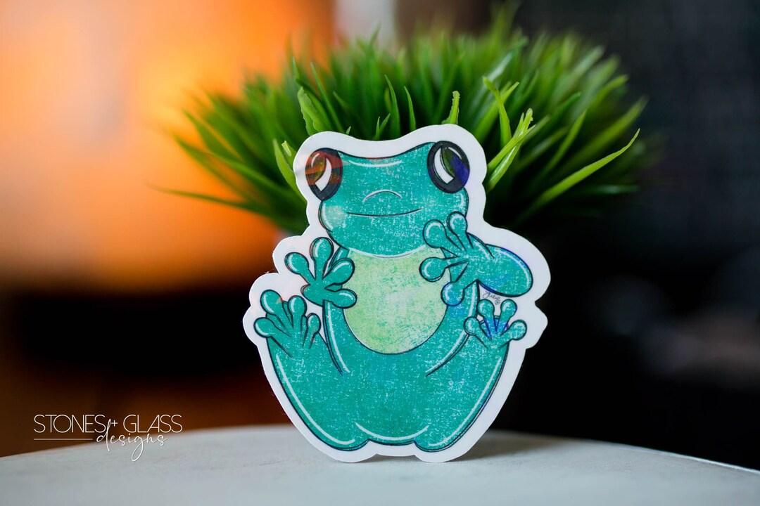 Stickers ~ Froggie Sticker ~ Cute Green Tropical Tree Frog Sticker ...