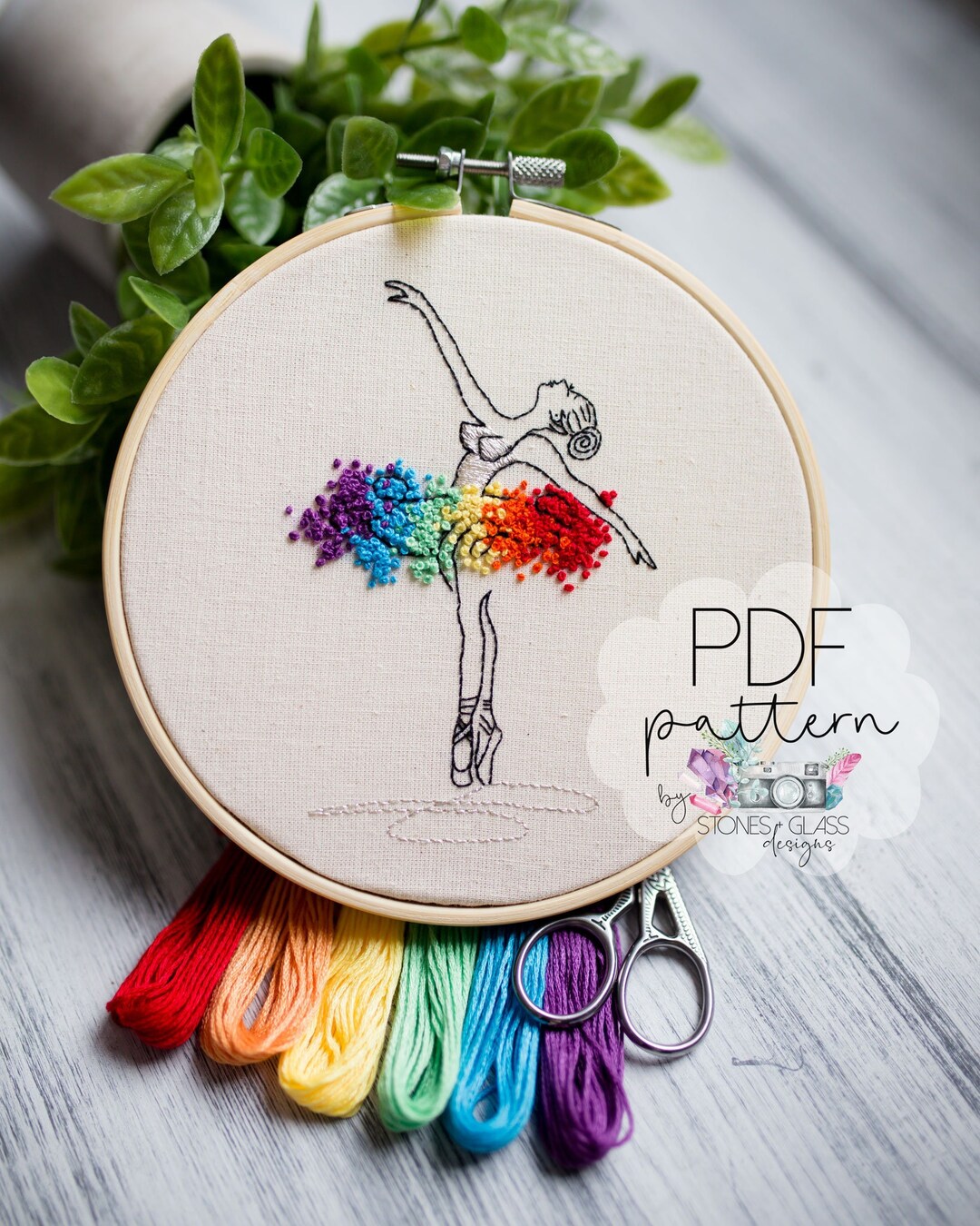 Ballerina Embroidery Pattern ~ Dancer Dance Mom Ballet ~ Modern Hand ...
