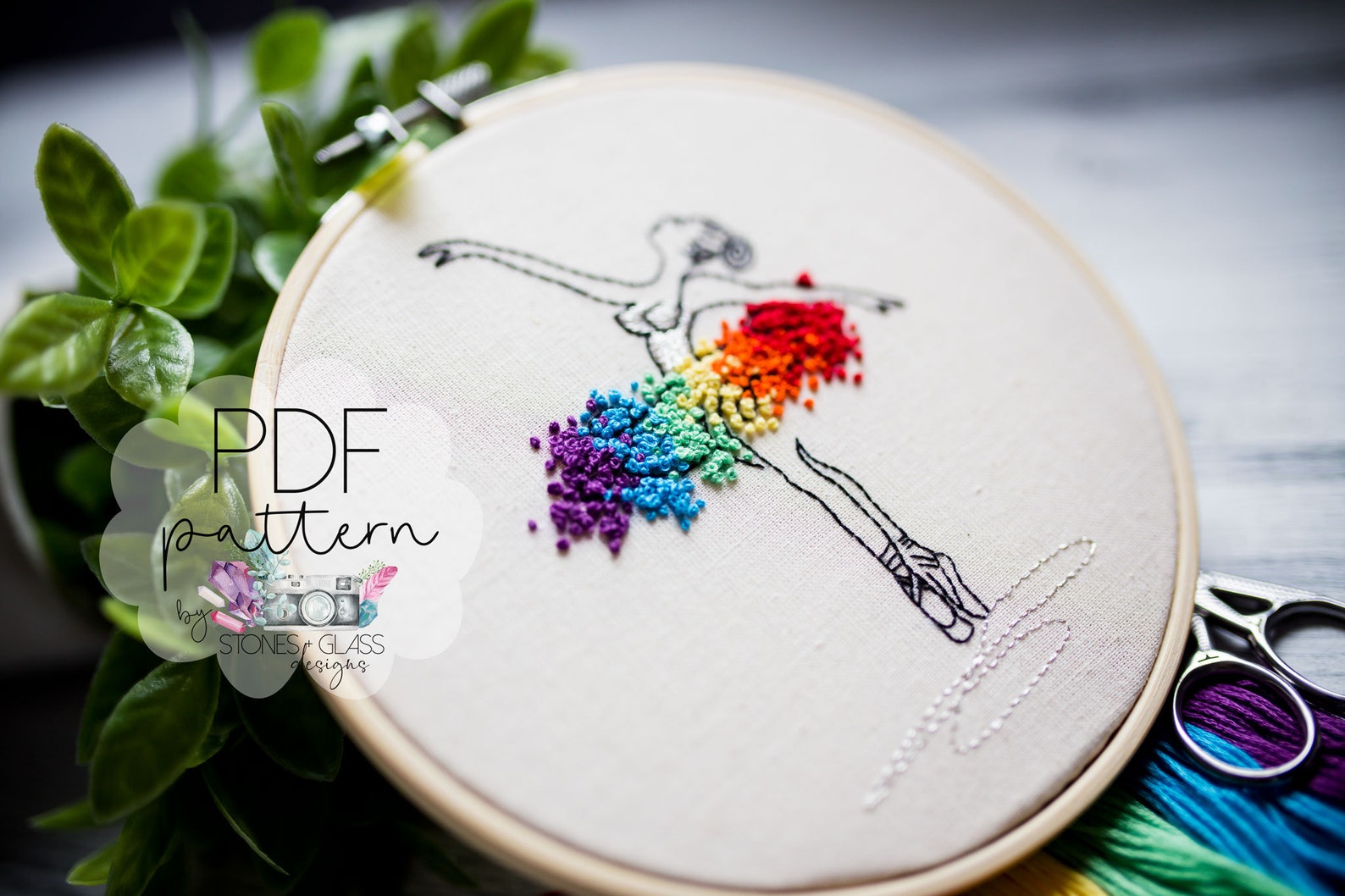 Ballerina Embroidery Pattern ~ Dancer Dance Mom Ballet ~ Modern Hand ...