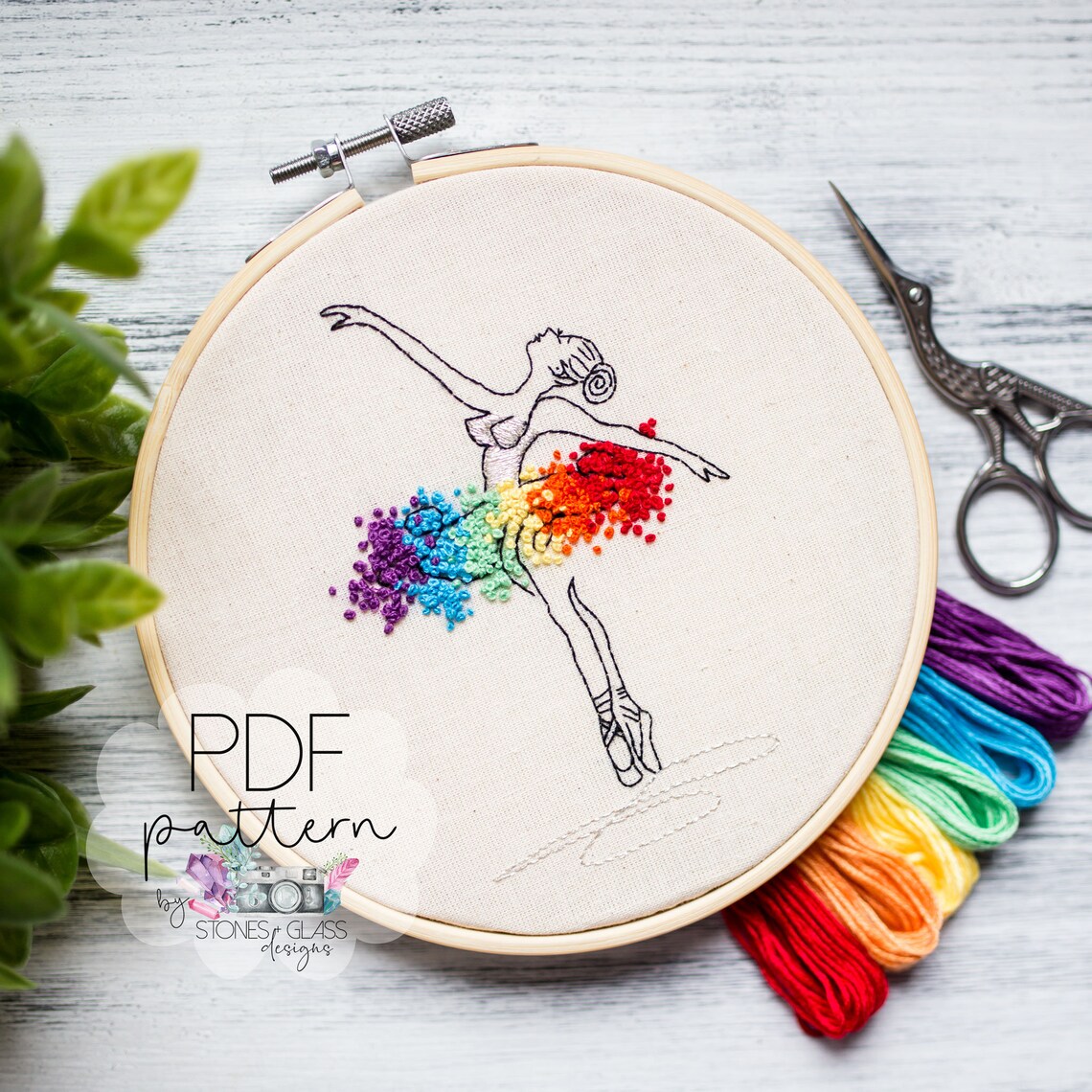Ballerina Embroidery Pattern ~ Dancer Dance Mom Ballet ~ Modern Hand ...