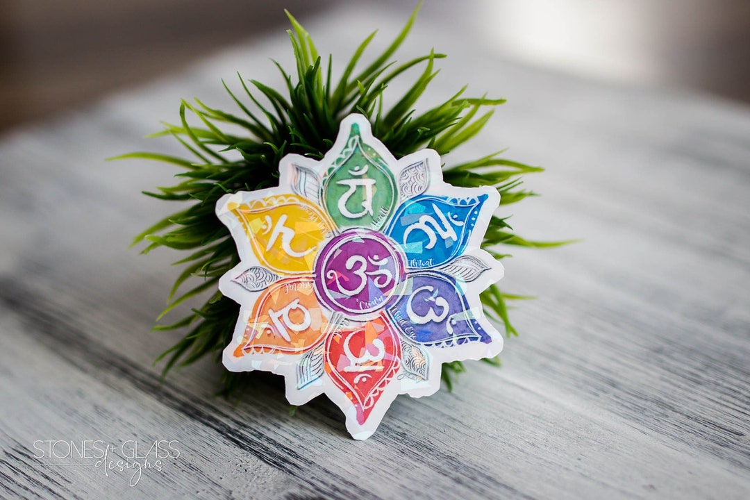 Stickers ~ Chakra Flower of Life ~ Rainbow ~ Reiki Magical Metaphysical ...