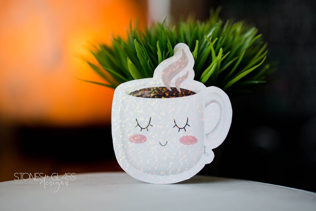 Stickers ~ Coffee Cup Cutie Sticker ~ Cute Kawaii Tea Mug Teacher Gift ...