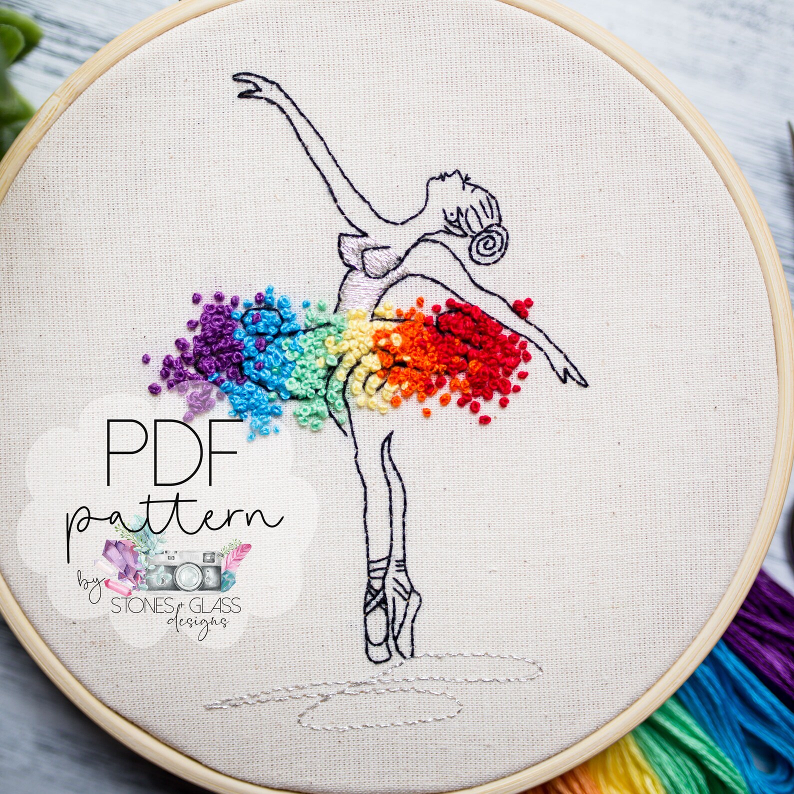 Ballerina Embroidery Pattern ~ Dancer Dance Mom Ballet ~ Modern Hand ...