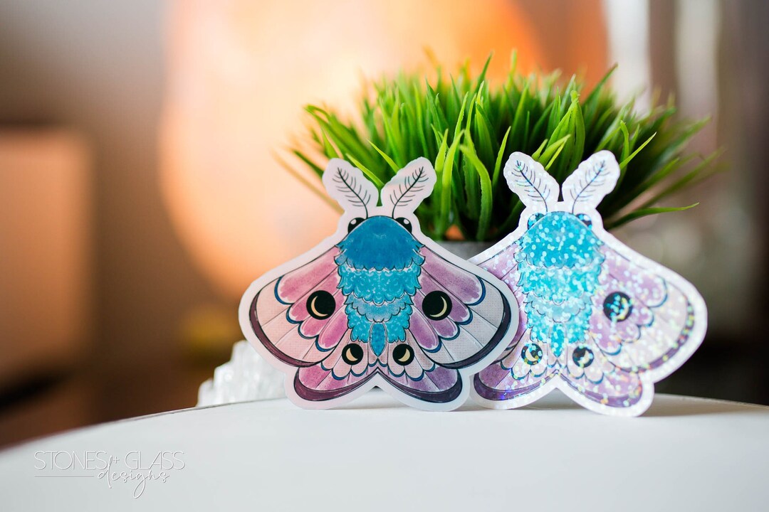 Stickers ~ Moth ~ Moon Oak Eggar Moth Butterfly Magic Mystical ...