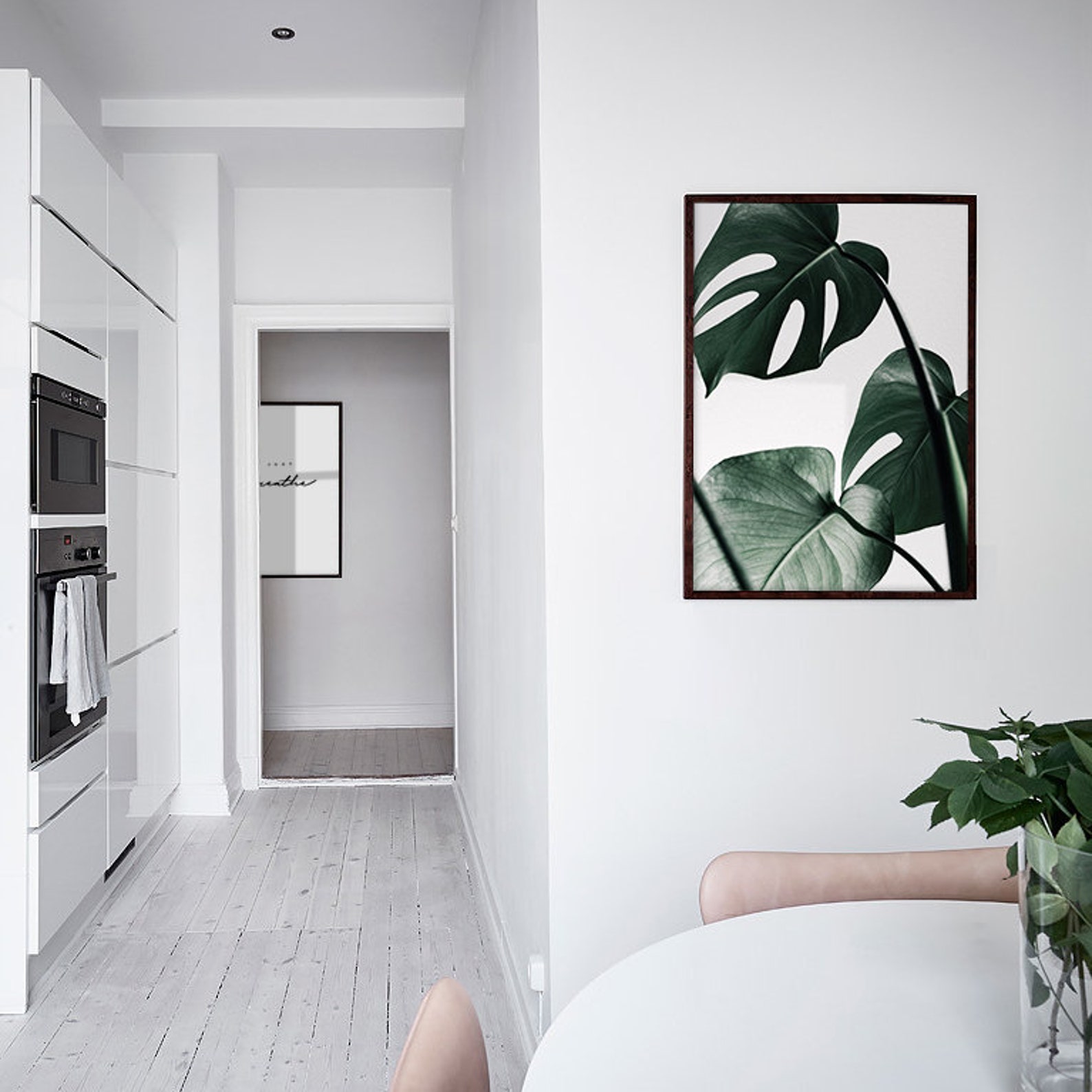 Printable Monstera Wall Decor Monstera Leaf Nordic Wall | Etsy