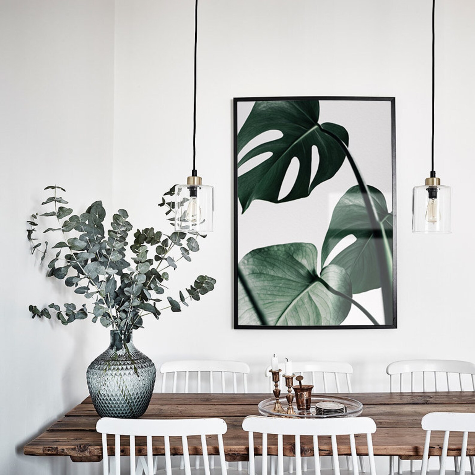 Printable Monstera Wall Decor Monstera Leaf Nordic Wall | Etsy