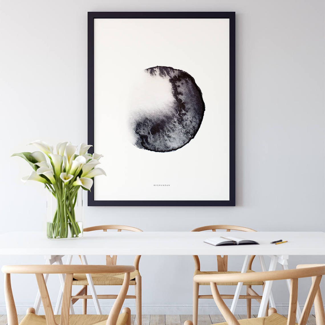 Nordic Circle Print Meditation Artwork Minimalist Yoga Wall - Etsy UK