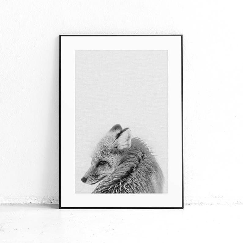 Fox Art Printable Poster Woodland Fox Fox Animal Wall Art - Etsy