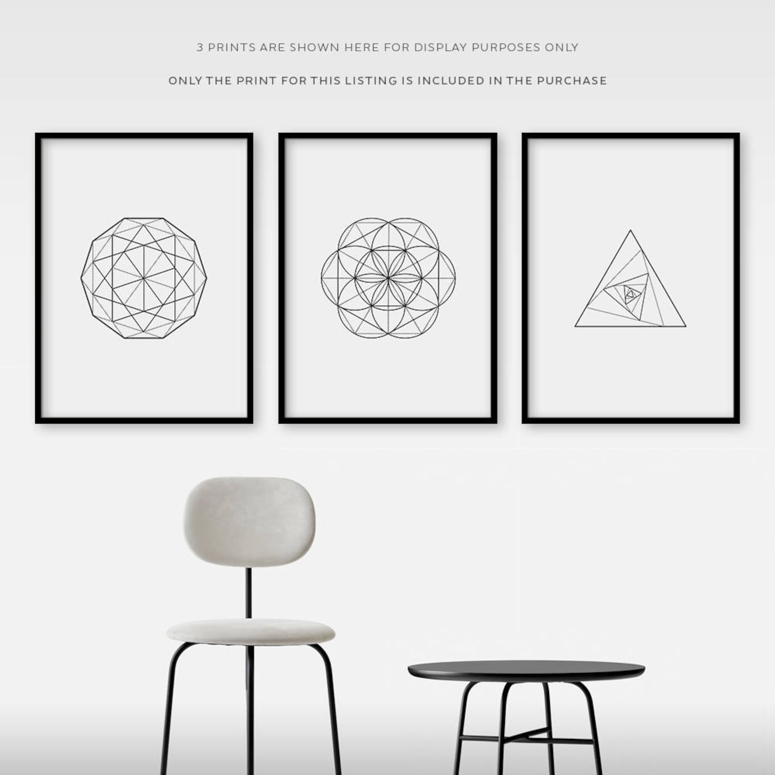 Printable Sacred Geometry Geometric Poster Art Nordic Art | Etsy