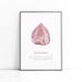 Printable Rose Quartz, Watercolor Crystals, Crystal Gem Poster, Crystal ...