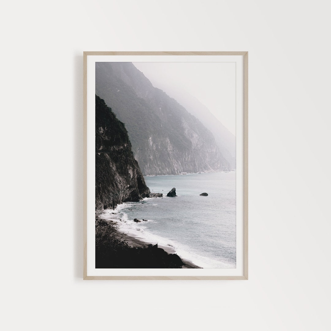 Printable Modern Coastal Decor, Nordic Ocean Water Poster Home Decor ...