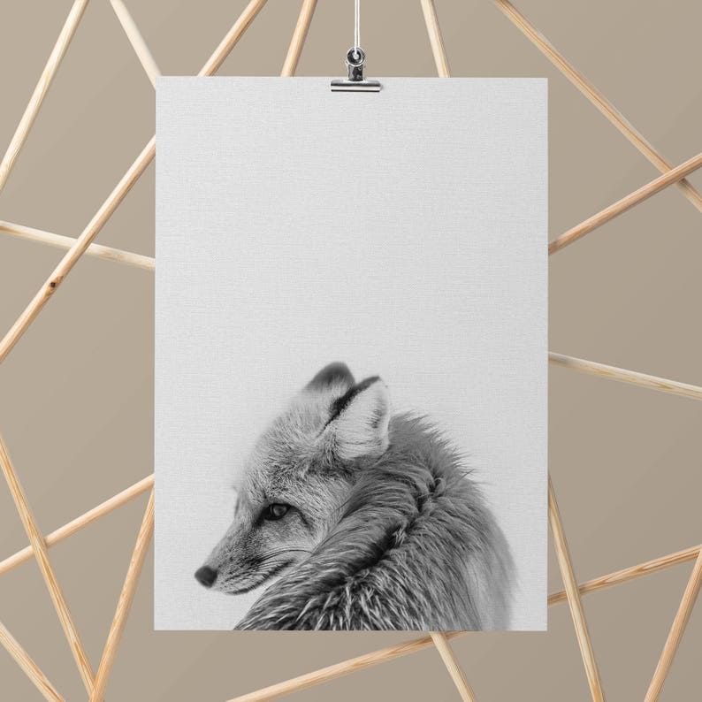 Fox Art Printable Poster Woodland Fox Fox Animal Wall Art - Etsy