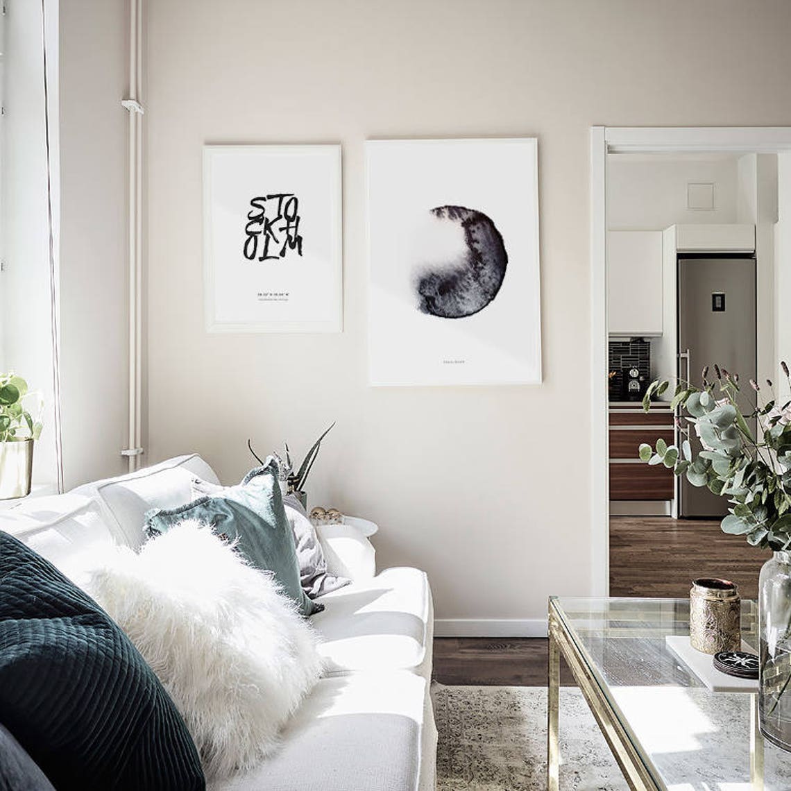 Nordic Circle Print Meditation Artwork Minimalist Yoga Wall - Etsy