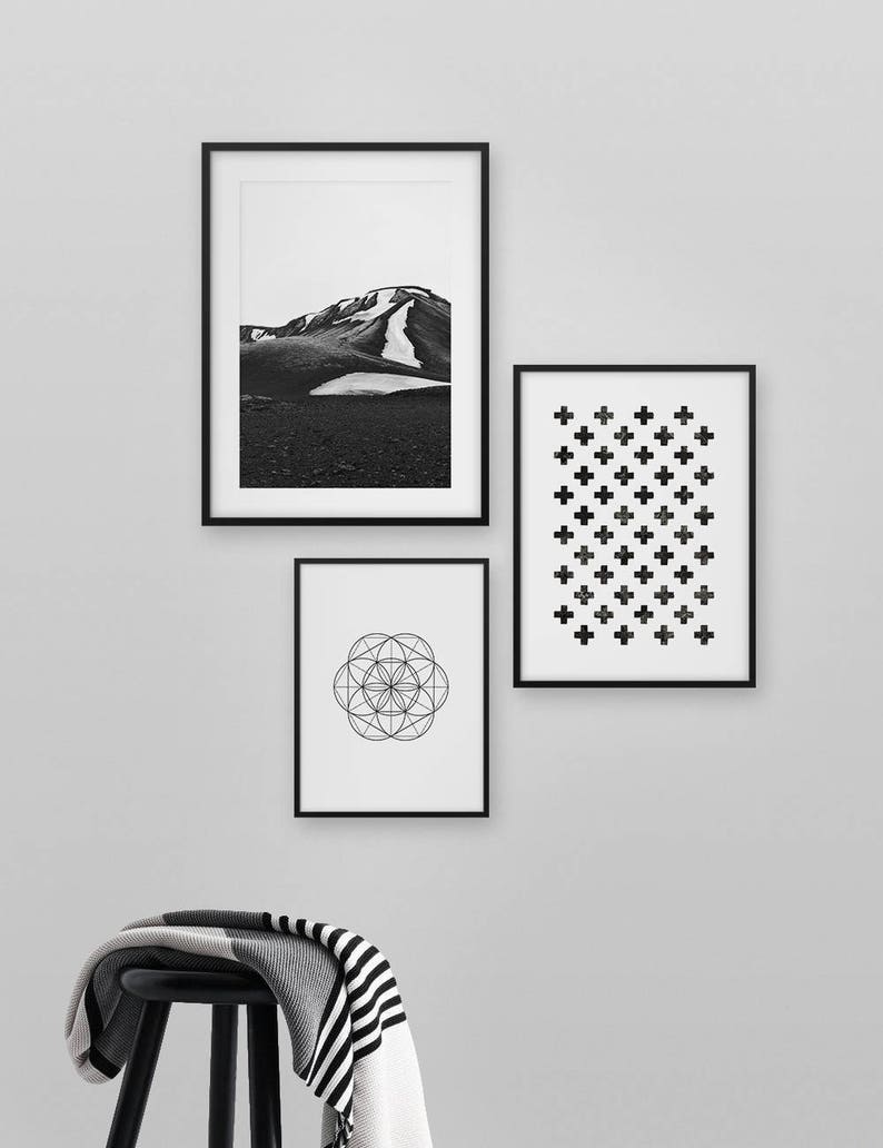 Printable Interlocking Circles Minimalist Sacred Geometry - Etsy