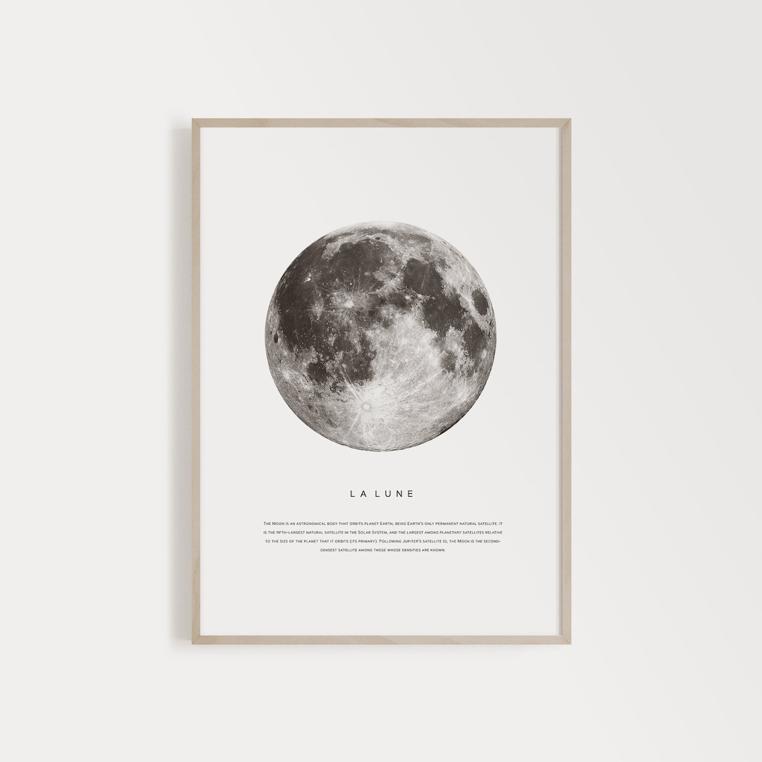 La Lune Printable, Lune Print, La Luna Poster, La Lune Wall Art, La ...