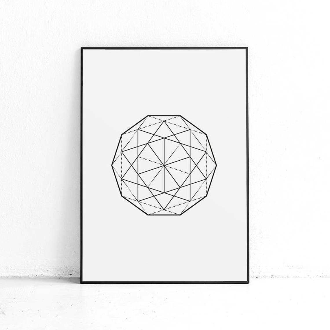 Printable Sacred Geometry Geometric Poster Art Nordic Art - Etsy
