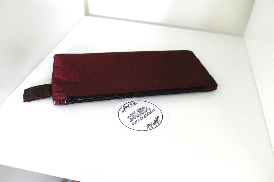 Reclaimed Fabrics Goth Girl Pencil Case / Crushed Silk Effect Upcycled ...
