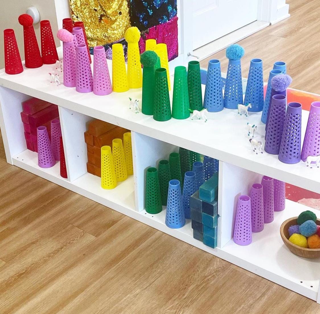 Rainbow Cones Plastic Cones for Open Ended Play and Building - Etsy