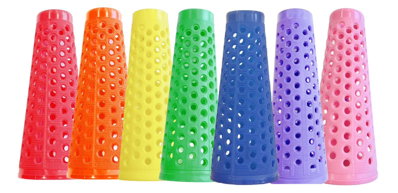Rainbow Cones- Plastic Cones for Open Ended Play and Building- Small ...