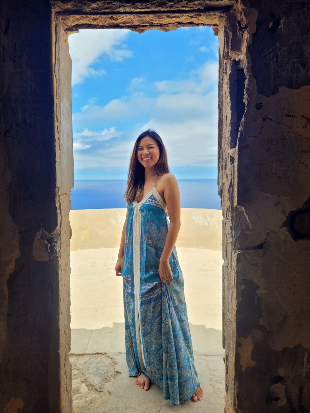 Bohemian Long Dress,open Back Dress,boho Chic,summer Dress ,ibiza Style - Etsy