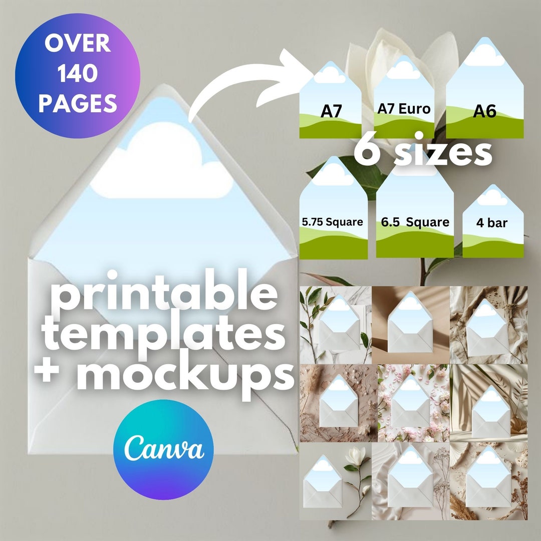 Envelope Liner Template, Customized Envelope Liner Canva Drag and Drop ...