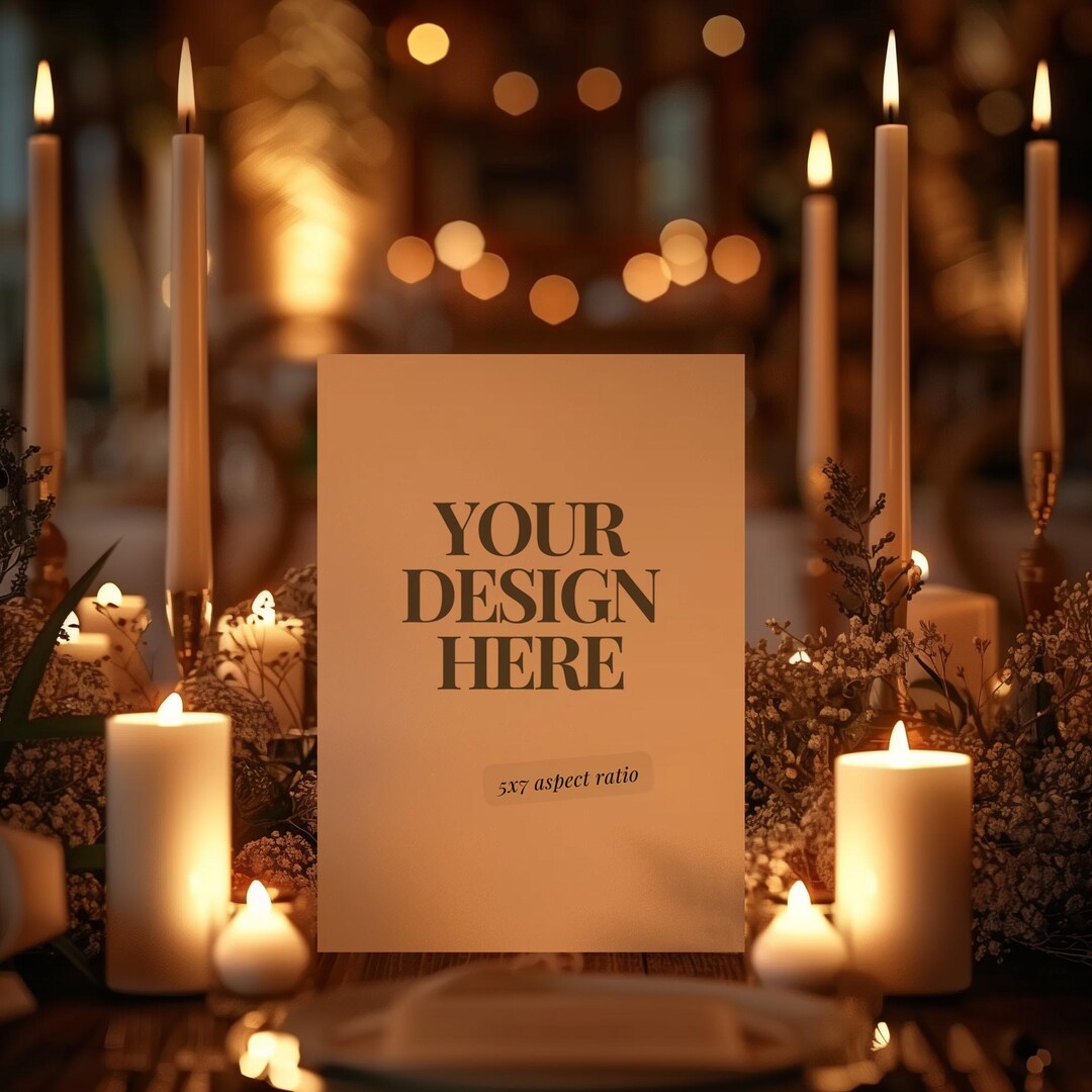 Wedding Invitation Mock Up, Greeting Card Mock Up, Invite Mockup, 5x7 ...