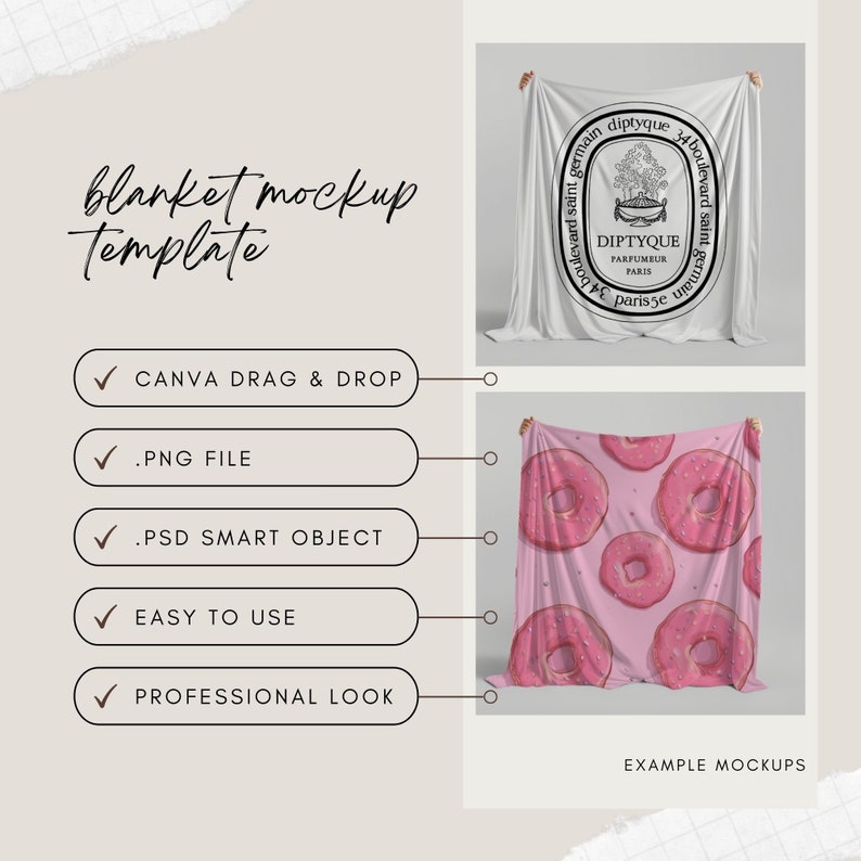 Blanket Mockup Template Throw Blanket Mockup Photoshop Velveteen Minky ...