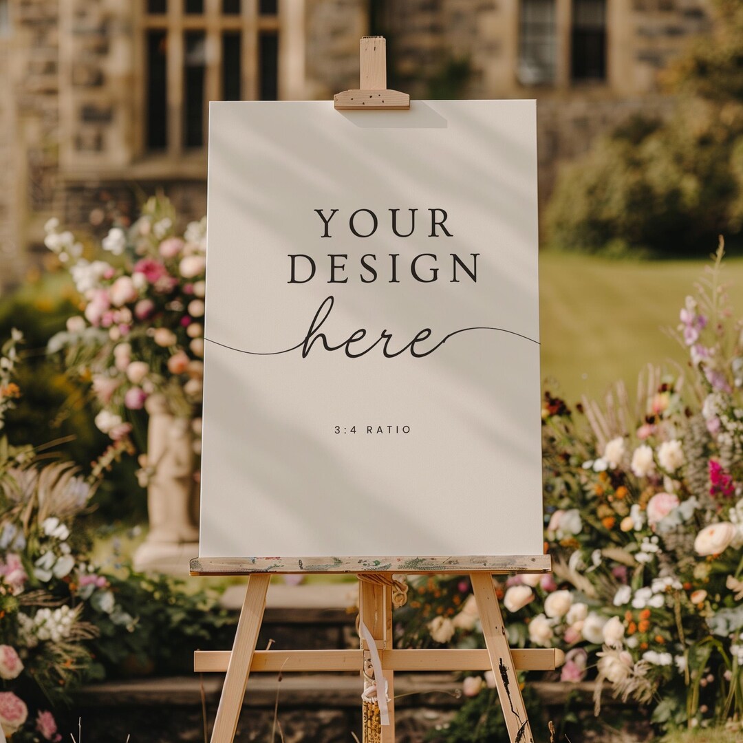 Wedding Welcome Sign Mock Up, Easel Sign Mock Up, Wedding Seating Chart ...