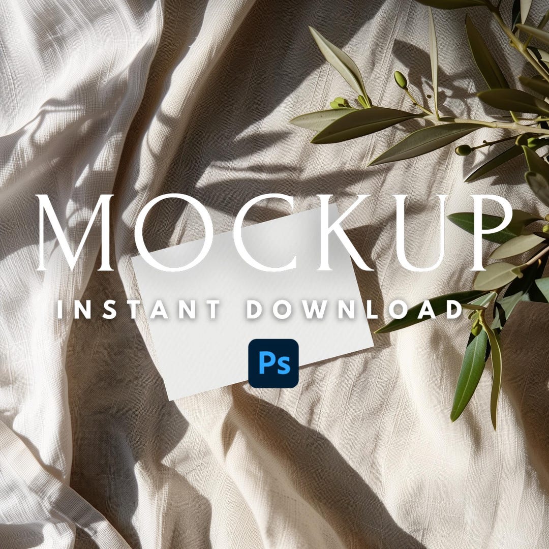 5x3.5 Inch Card Mockup Template | Photoshop Smart Object for Wedding ...