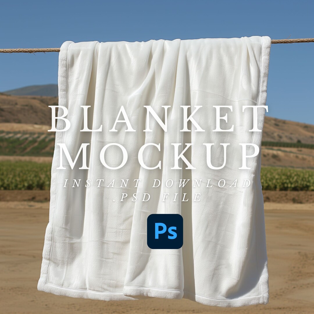 Blanket Mockup Template Throw Blanket Mockup Photoshop Velveteen Minky ...