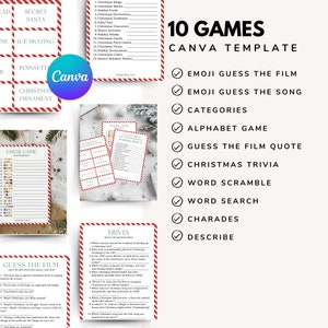 Printable Christmas Game Bundle Christmas Party Games Christmas Games ...