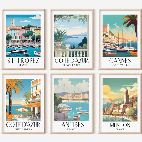 French Riviera Print - Etsy