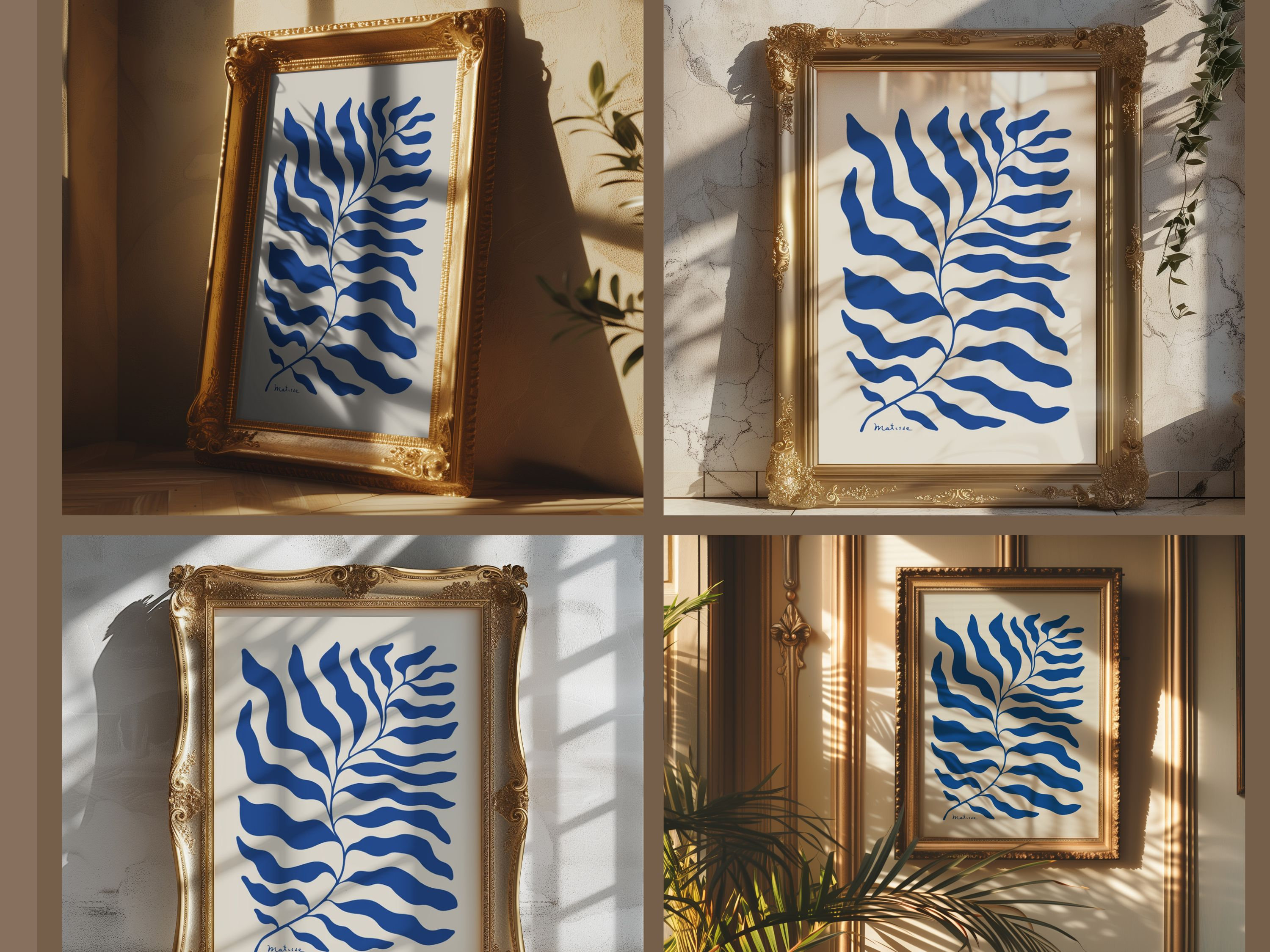 Antique Gold Frame Mockup Bundle Ornate Frame Mockup Rococo and Baroque ...