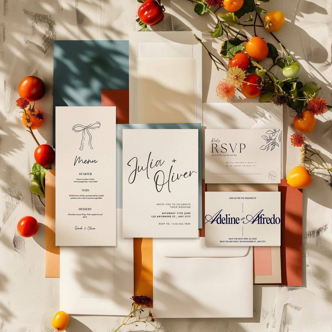 Wedding Invitation Suite Mock Up, Greeting Card Mock Up, Invite Mockup ...