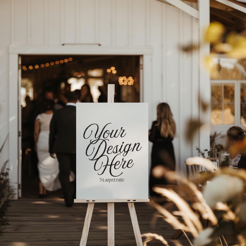 Wedding Welcome Sign Mock Up, Easel Sign Mock Up, Wedding Seating Chart ...