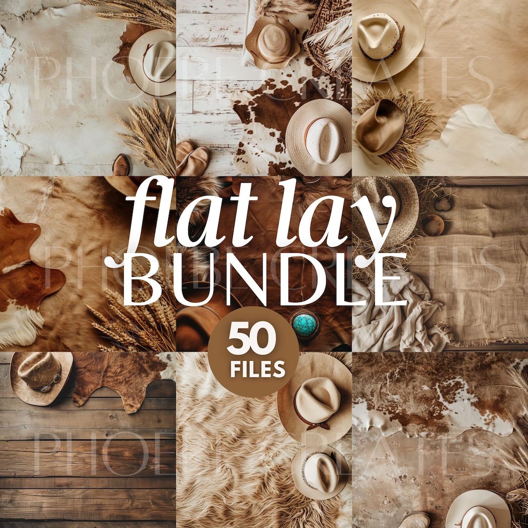 50 Flat Lay Background Mockup Bundle | Boho Flat Lay Mock up | Stock ...
