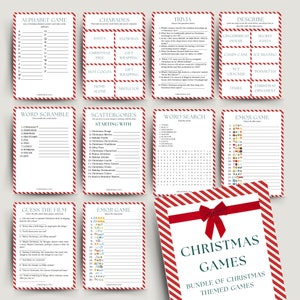 Printable Christmas Game Bundle Christmas Party Games Christmas Games ...