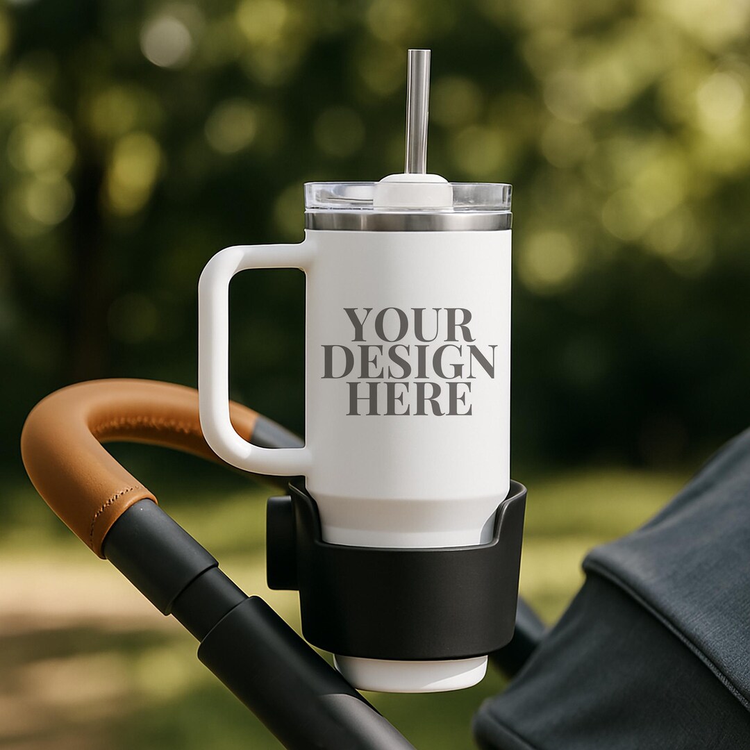 Printify 40 Oz Insulated Tumbler Mockup JPG White Polar Camel Mockup ...