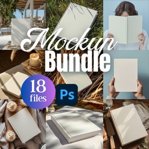 Journal Notebook Mockup BUNDLE of 18, Psd Mockup, Mockup Template, Hard ...