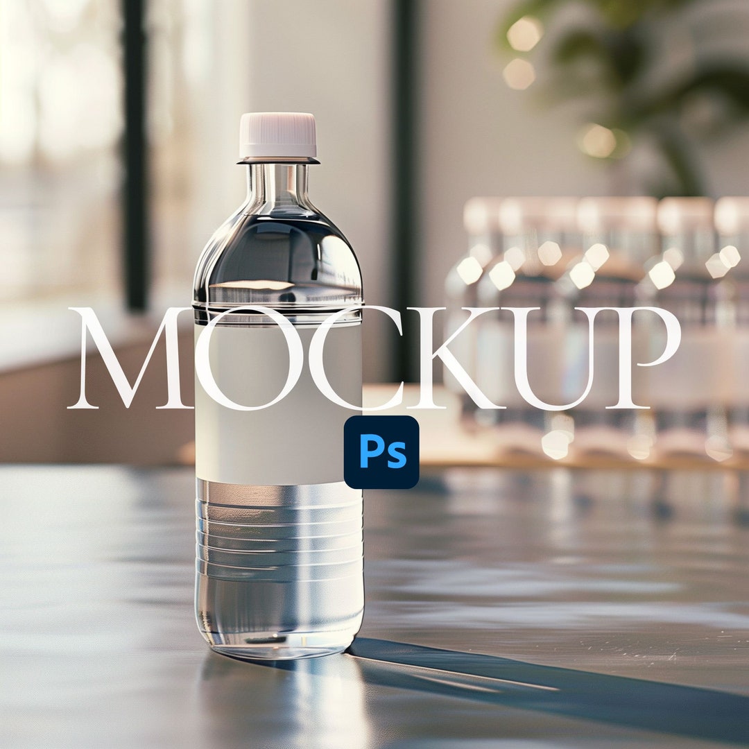 Water Bottle Mockup, 4x3 Mockup Water Bottle, Water Mockup, Event ...