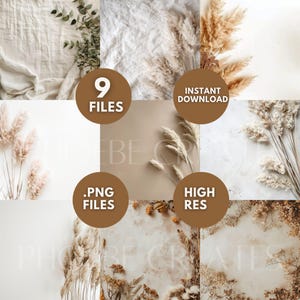 9 Flat Lay Background Mockup Bundle | Boho Flat Lay Mock up | Stock ...