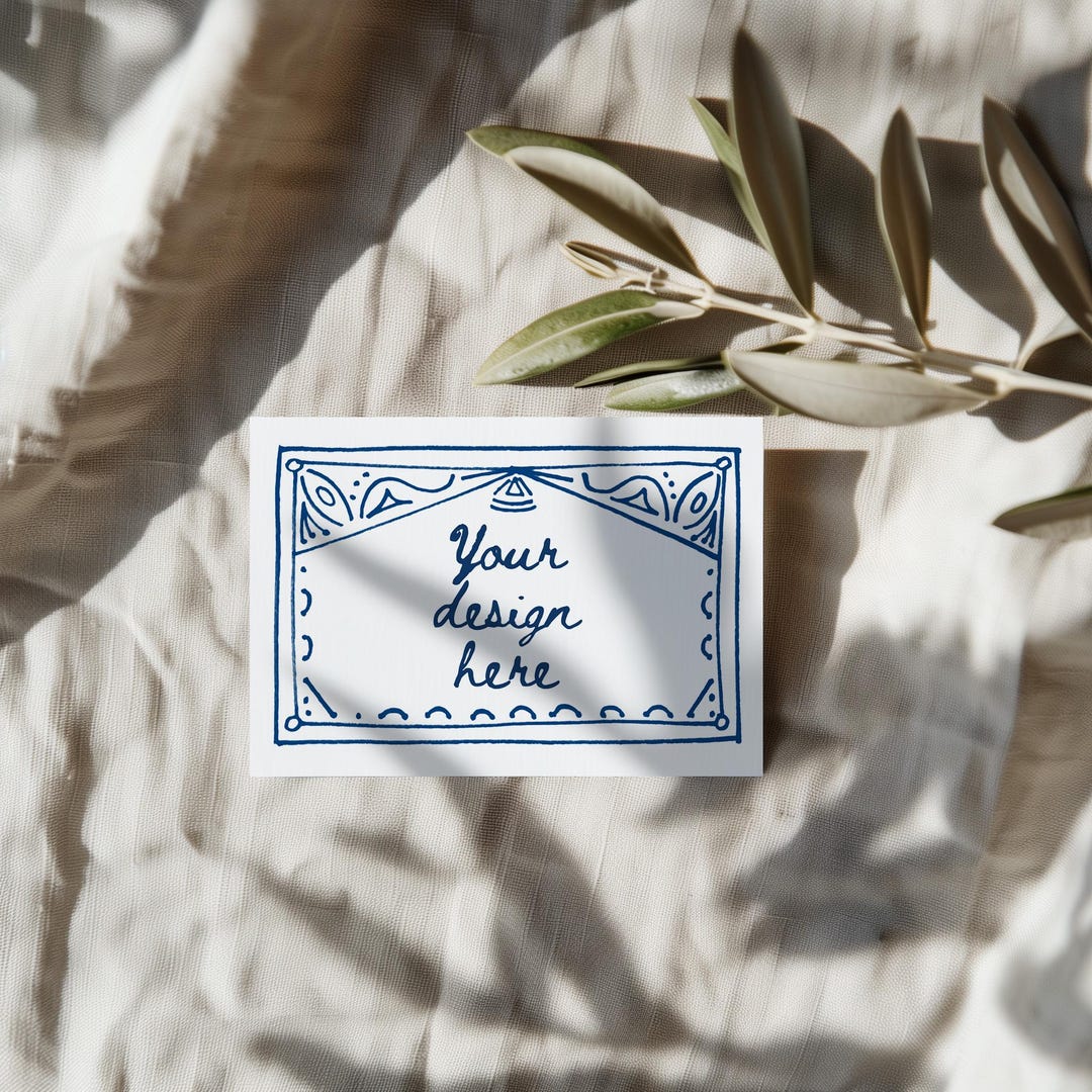 5x3.5 Inch Card Mockup Template | Photoshop Smart Object for Wedding ...
